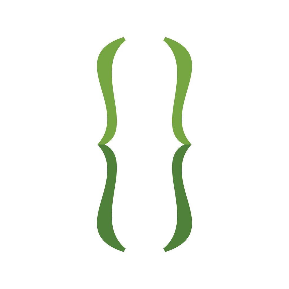 Green Curly Brackets Programming Syntax Symbol Representing Code Block