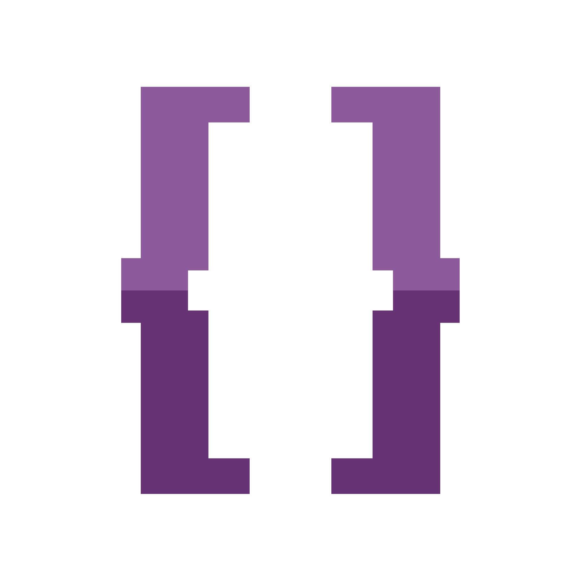 Pixel art style purple square brackets programming code symbol reflecting 55632514 Vector Art at ...