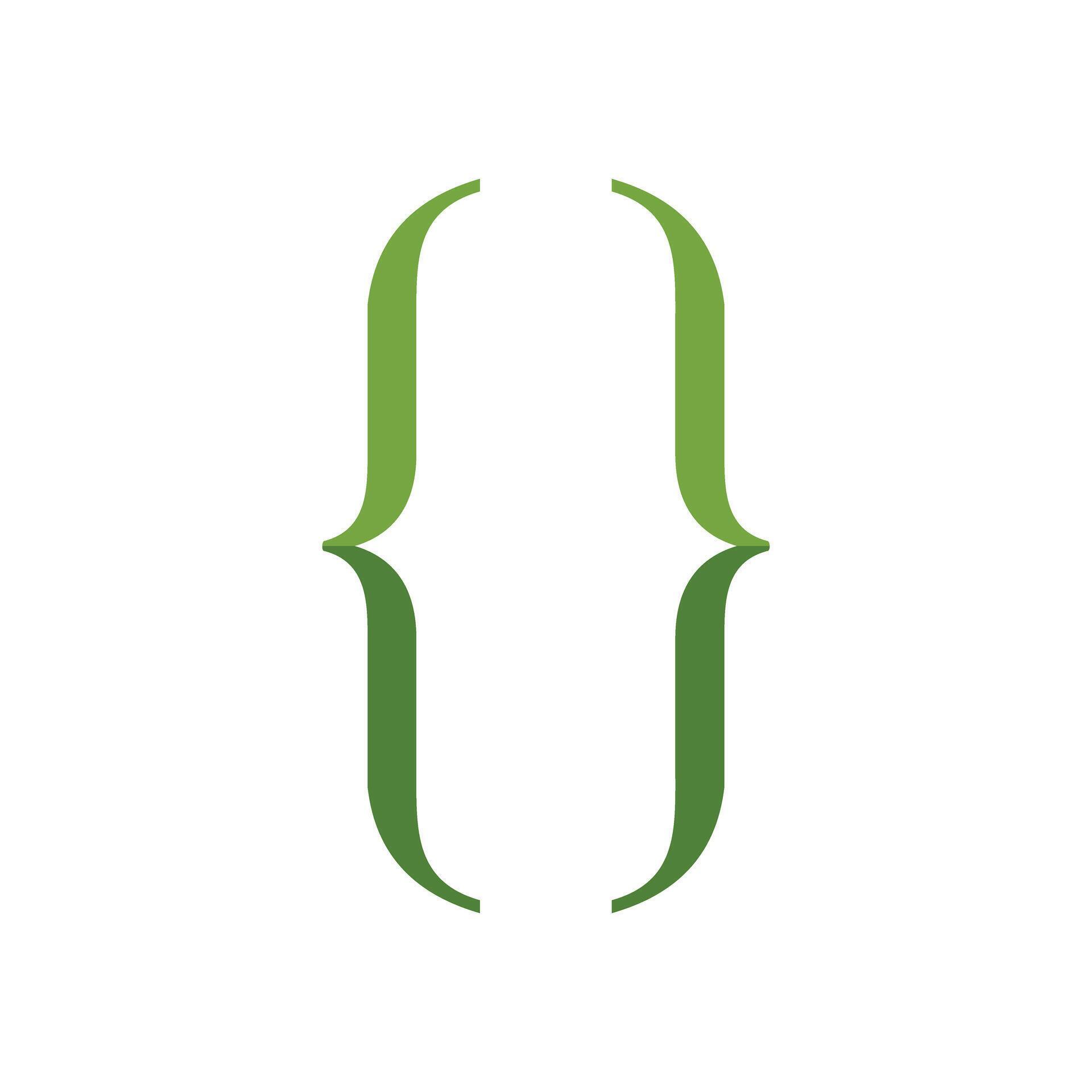 Green curly brackets programming code symbol representing development ... Green curly brackets programming code symbol representing development ...