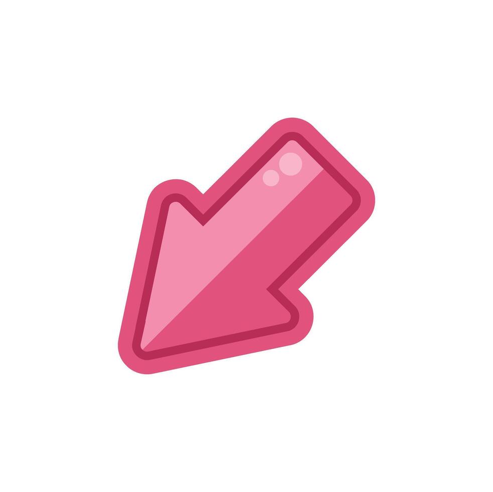 Pink diagonal arrow pointing down left on white background 55633632 ... Pink diagonal arrow pointing down left on white background 55633632 ...