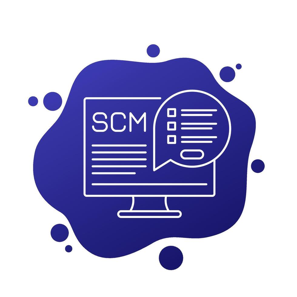 SCM software icon, Supply chain management line 55654282 Vector Art at Vecteezy