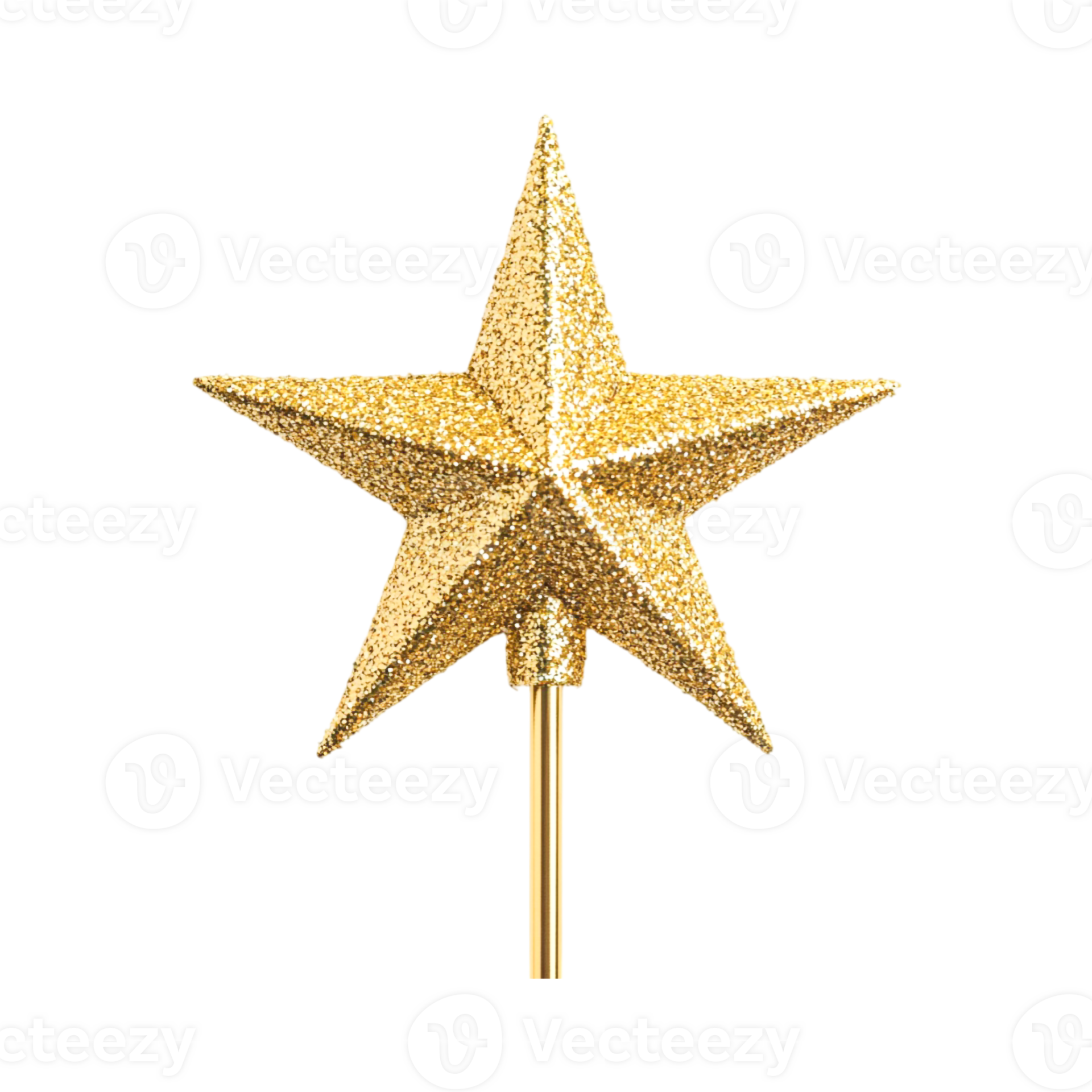 Gold Glitter Star Christmas Decoration Festive Sparkle, 55655683 PNG