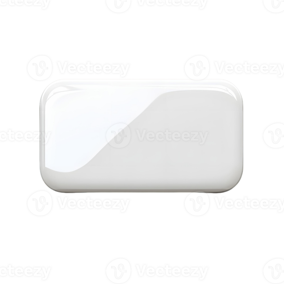 3D Rectangular Button with Rounded Edges 55656077 PNG