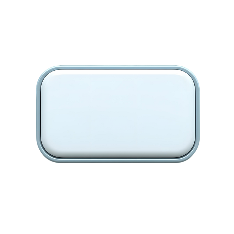 Sleek 3D Rectangular Button with Rounded Corners 55656080 PNG