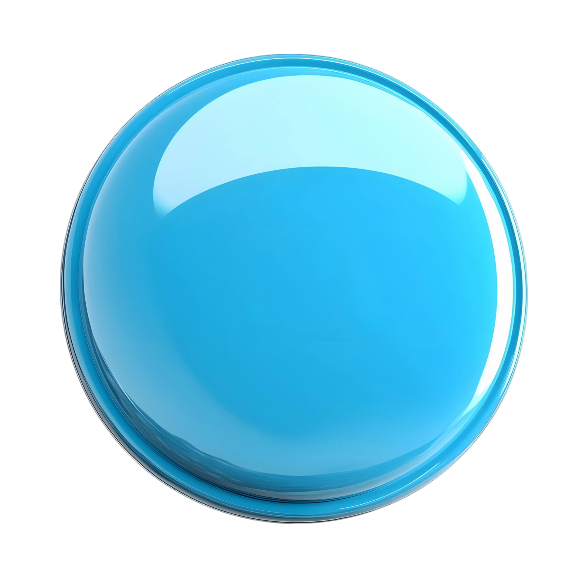 3D Round Button with Glossy Finish 55656094 PNG