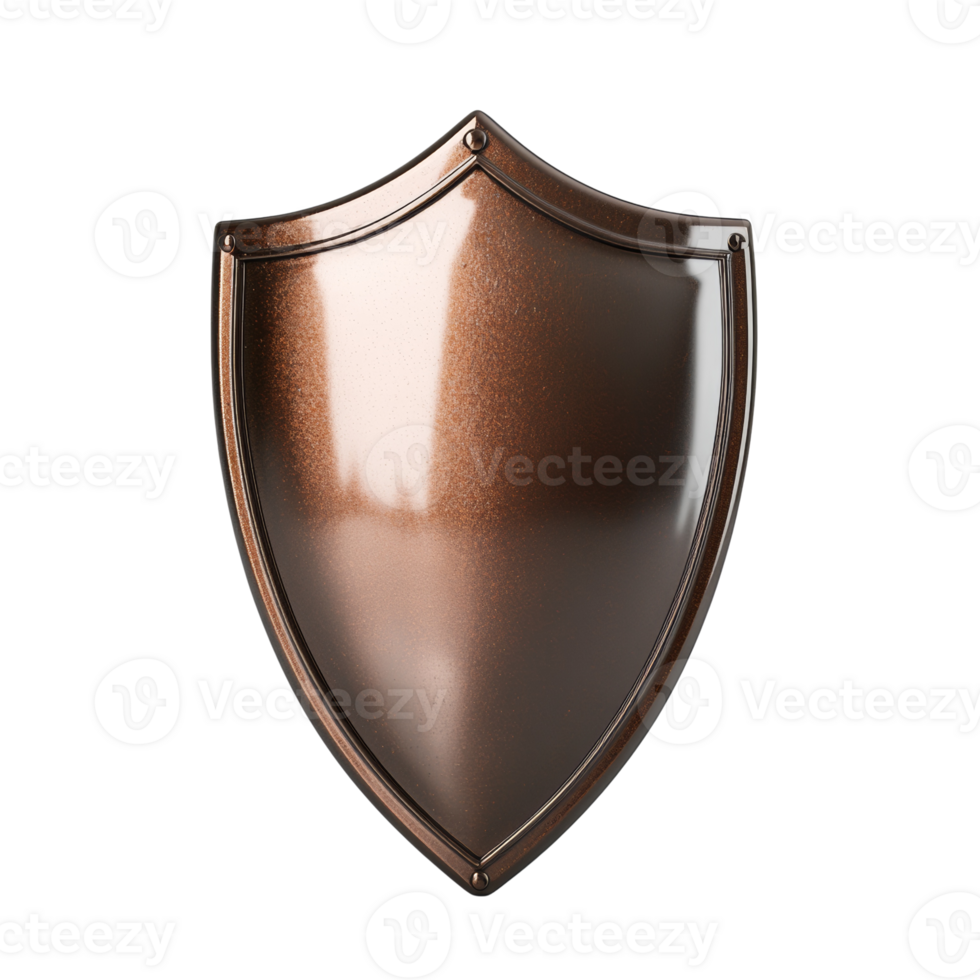 A Bronze Shield Isolated on Black Background 55660069 PNG
