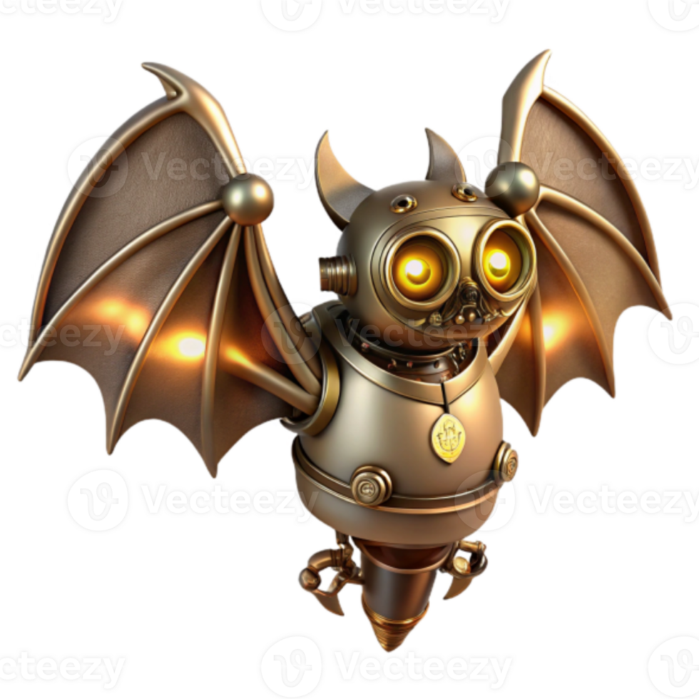 Render of a Steampunk Bat Robot Illustration 55663471 PNG