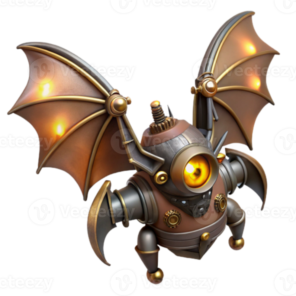 Steampunk Bat Robot Render Illustration 55663473 PNG