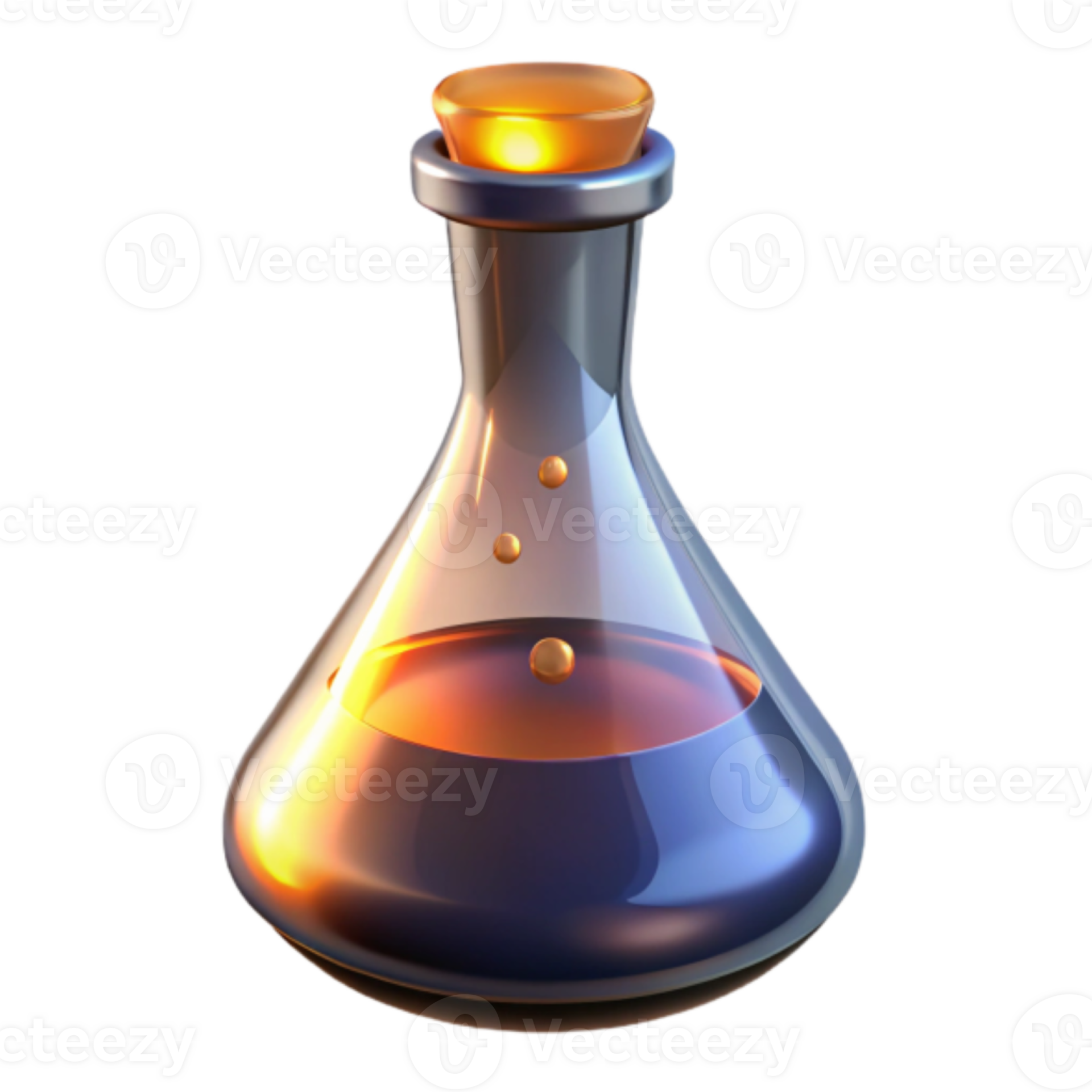Glowing Erlenmeyer Flask Render Illustration 55663705 PNG