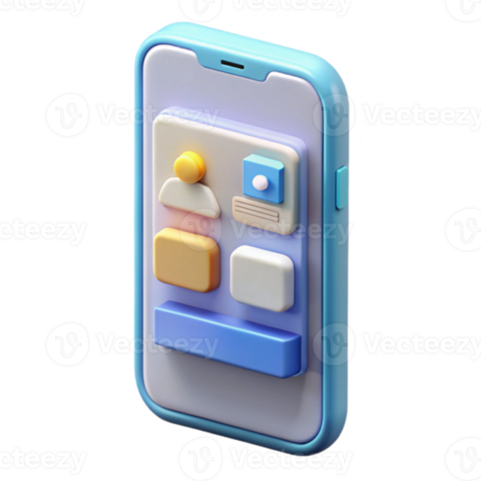 Render Of Mobile App Interface Design User Interface Pastel Colors 55663961 Png