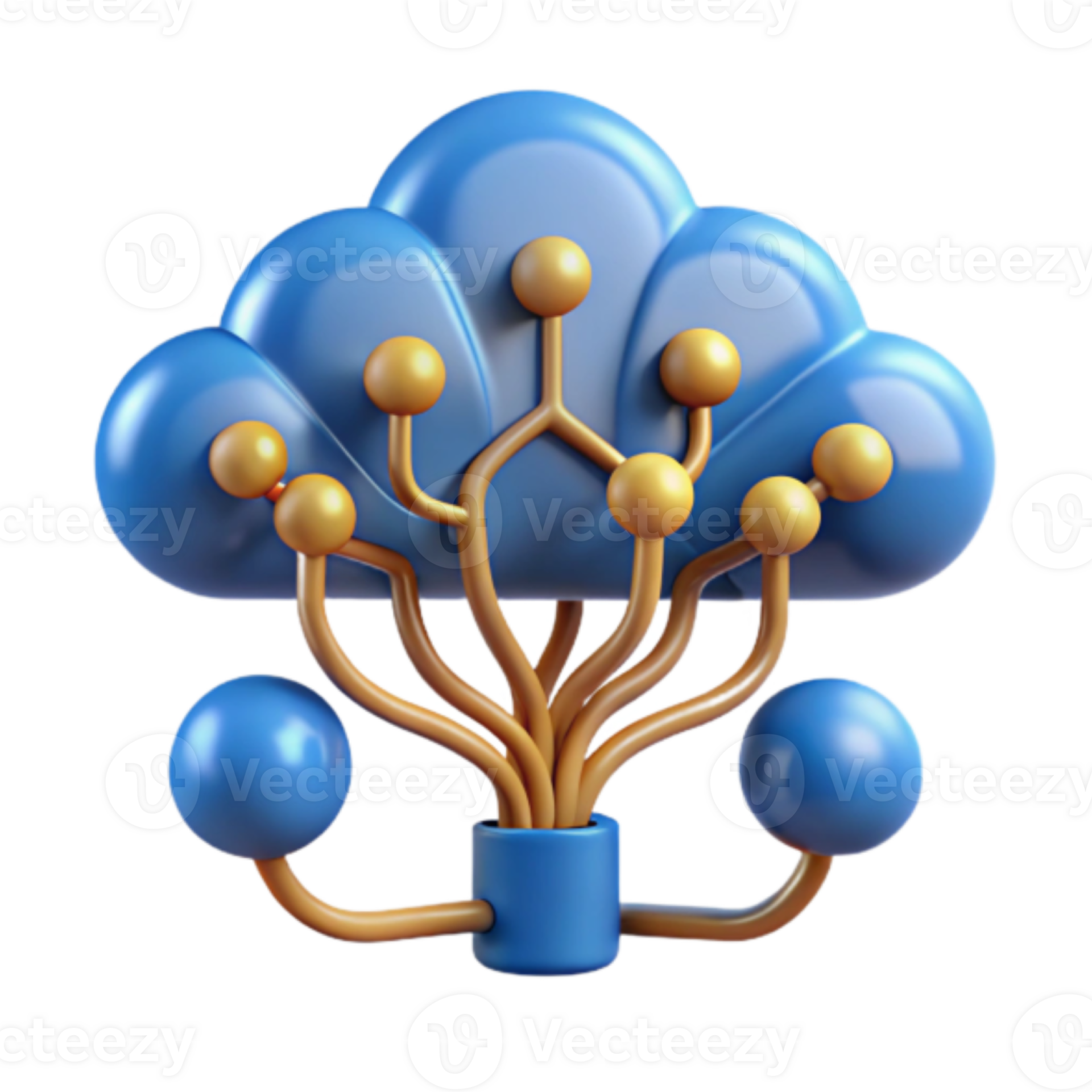 Render Of Abstract Cloud Computing Network Illustration 55664049 Png