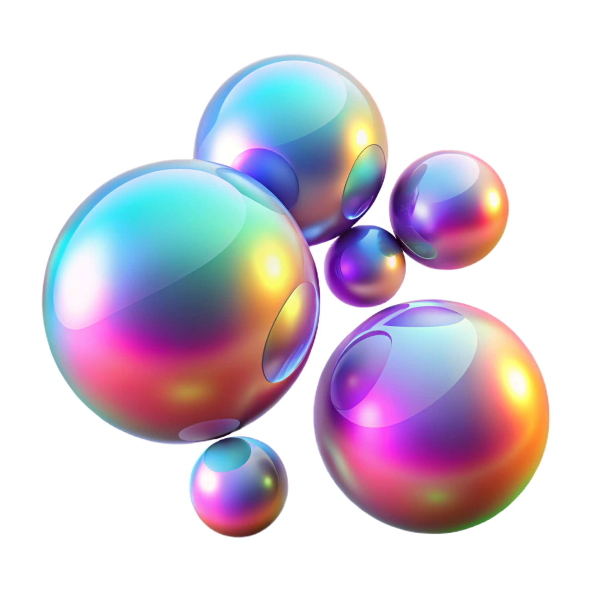 Iridescent Spheres Abstract Background A Conceptual 3d Depiction Of