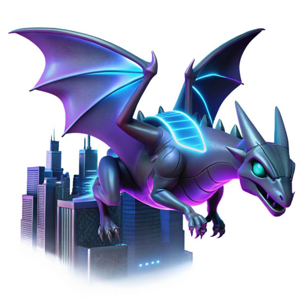 Cyber Dragon Soaring Cityscape A dynamic depiction of a dragon ... Cyber Dragon Soaring Cityscape A dynamic depiction of a dragon ...