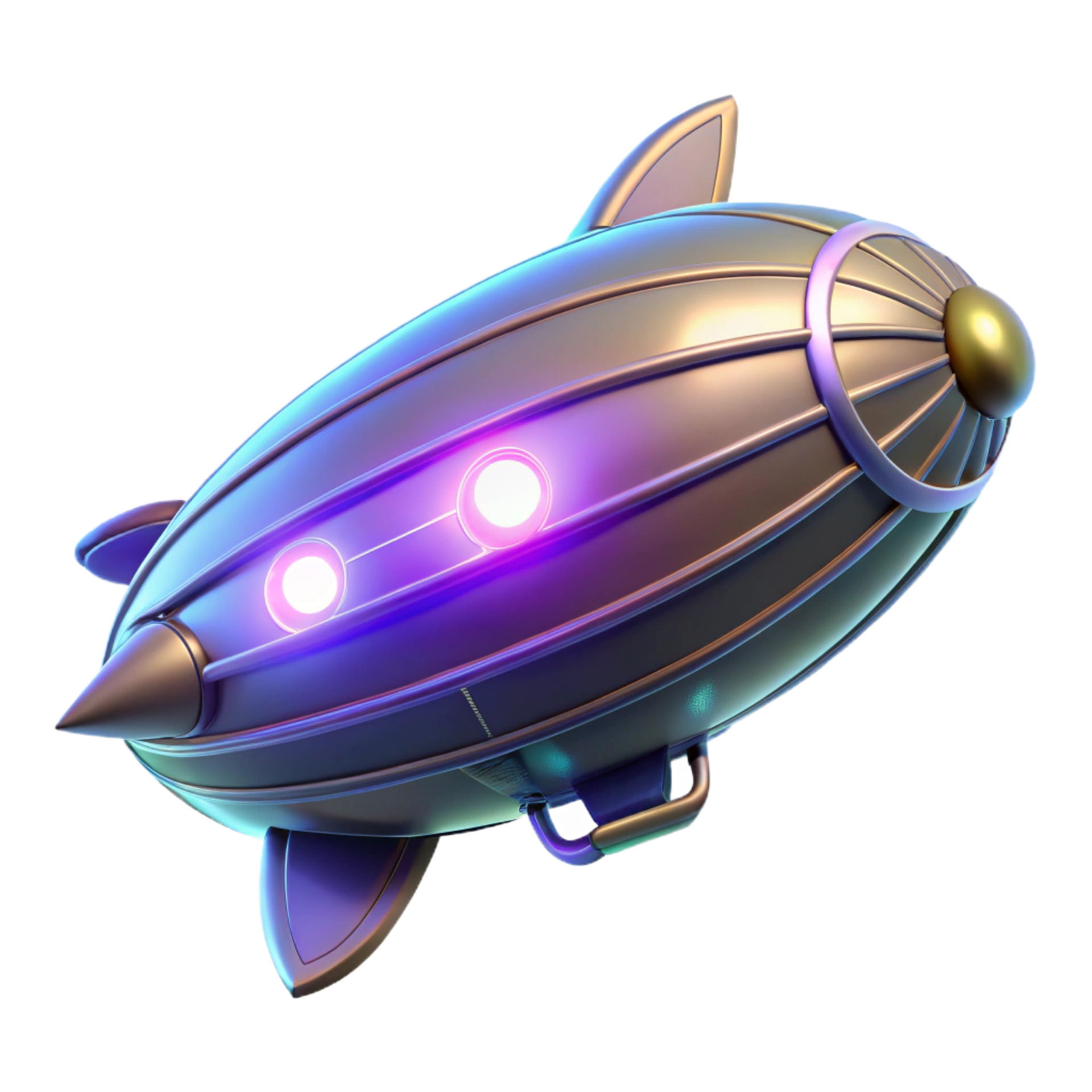 Futuristic Airship 3d Render A Dynamic Depiction Of An Airship Navigating The Skies Captured In
