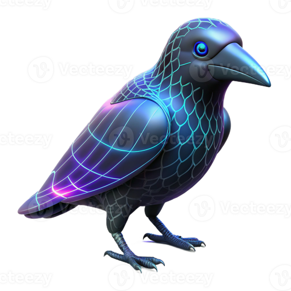Cybernetic Avian Three Dimensional Render In A Futuristic Scene Of Design 55666231 Png