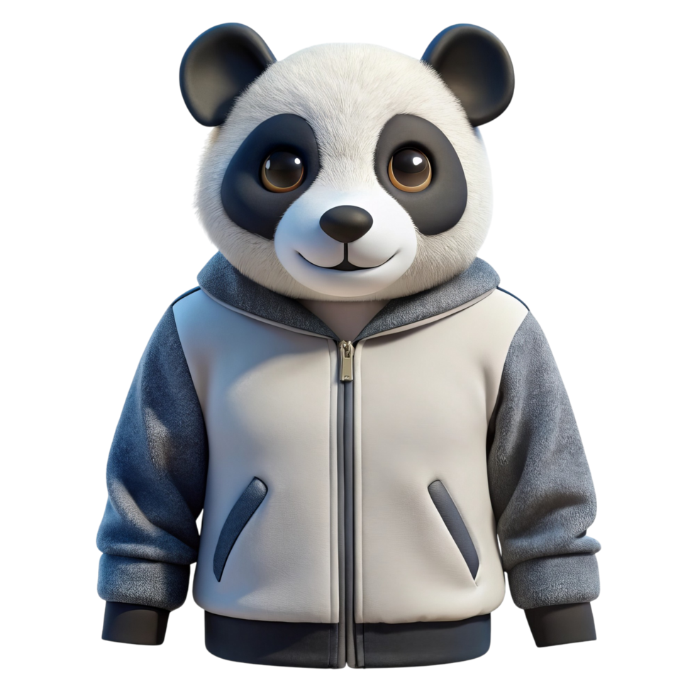 Cute Panda Wearing a Stylish Hoodie 55686982 PNG
