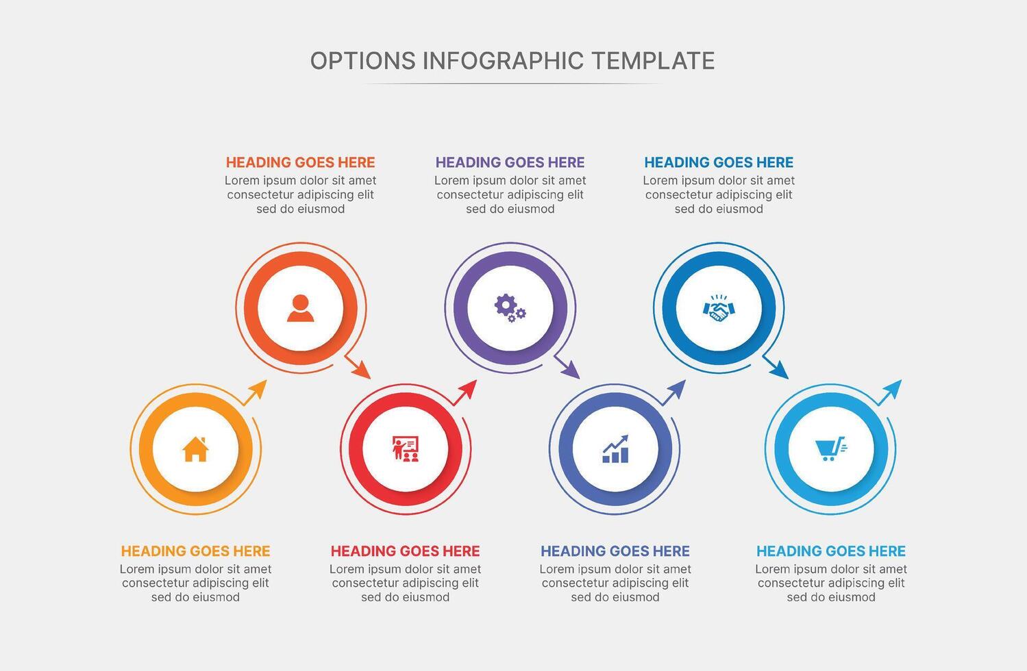 Infographic Template Design With Seven Steps, Process Workflow Diagram ...