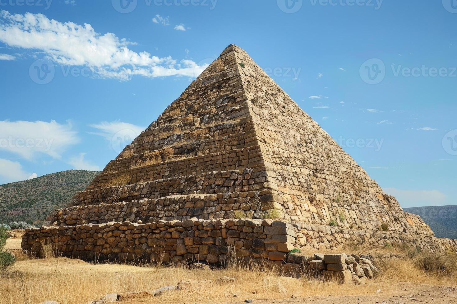 Ancient stone pyramid standing tall in the desert 55697168 Stock Photo ... Ancient stone pyramid standing tall in the desert 55697168 Stock Photo ...