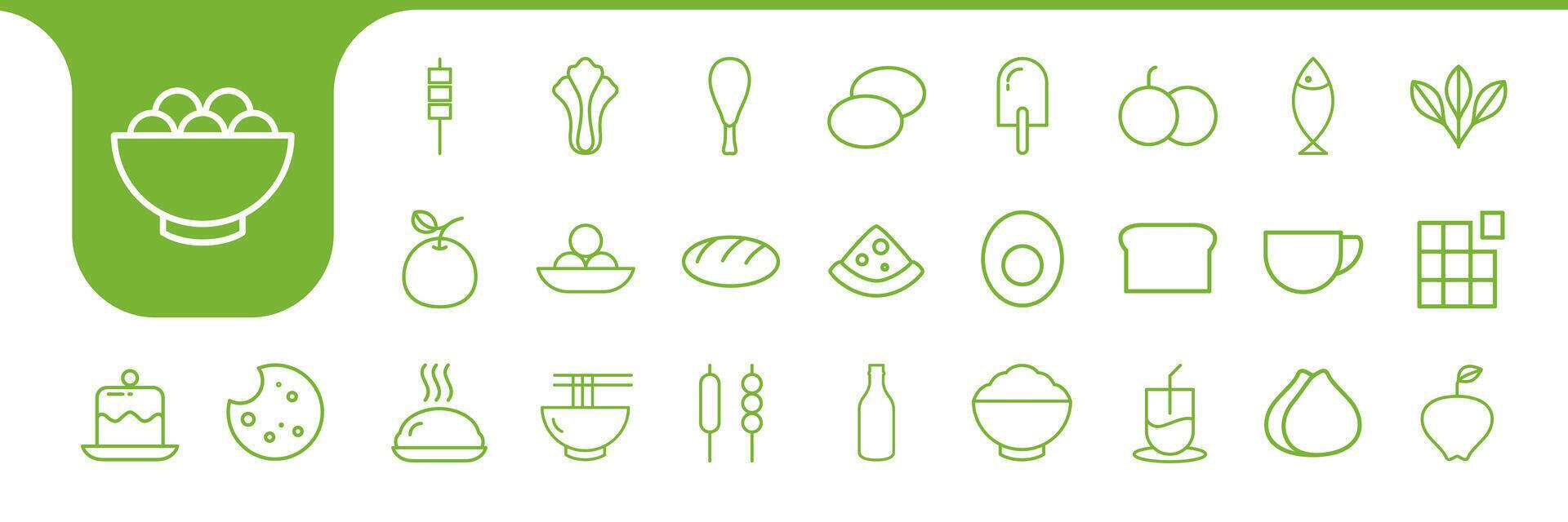 nutritional food line art icon collection logo design 55705466 Vector ...