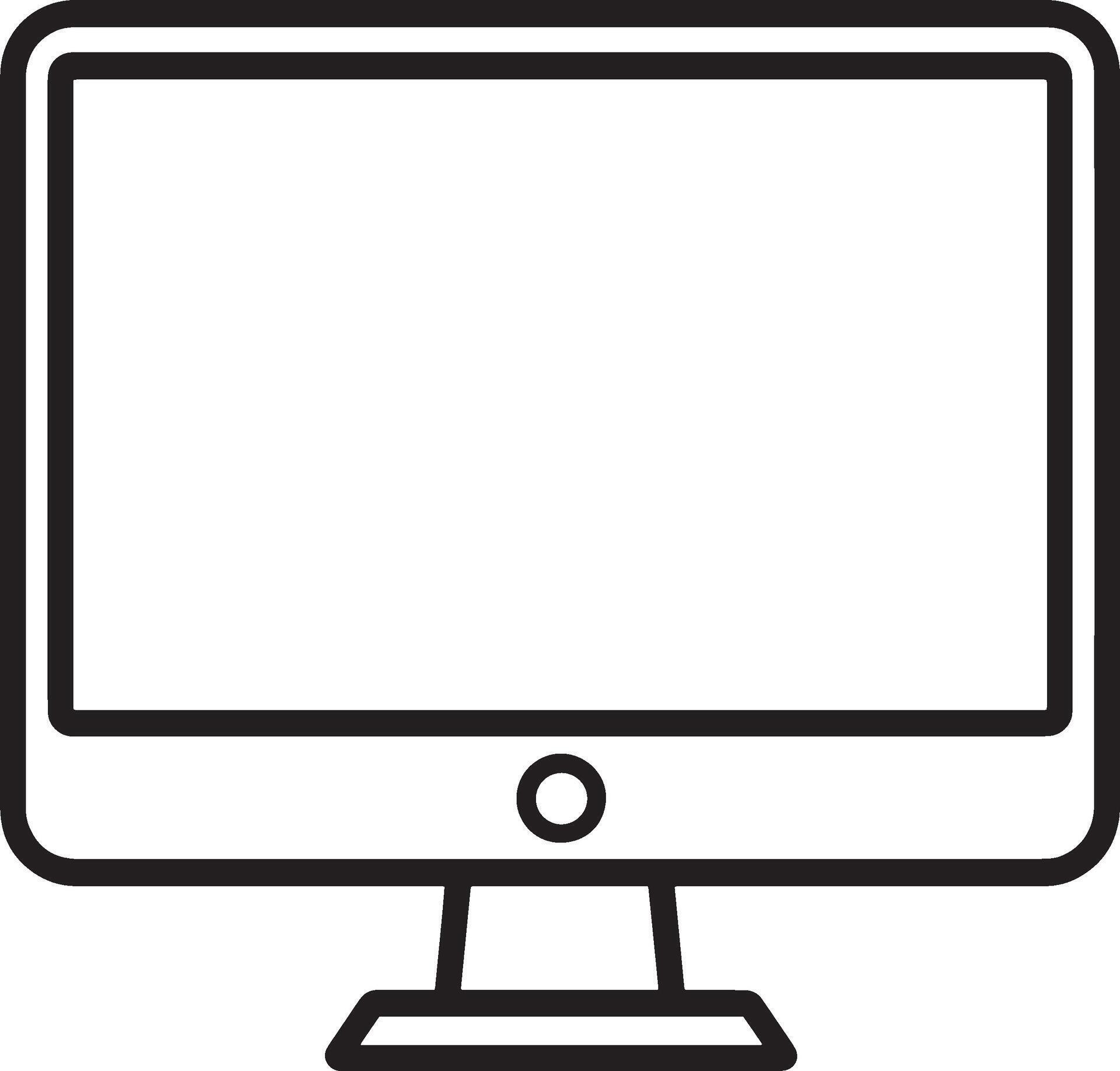 Computer Monitor outline black illustration 55706072 Vector Art at Vecteezy