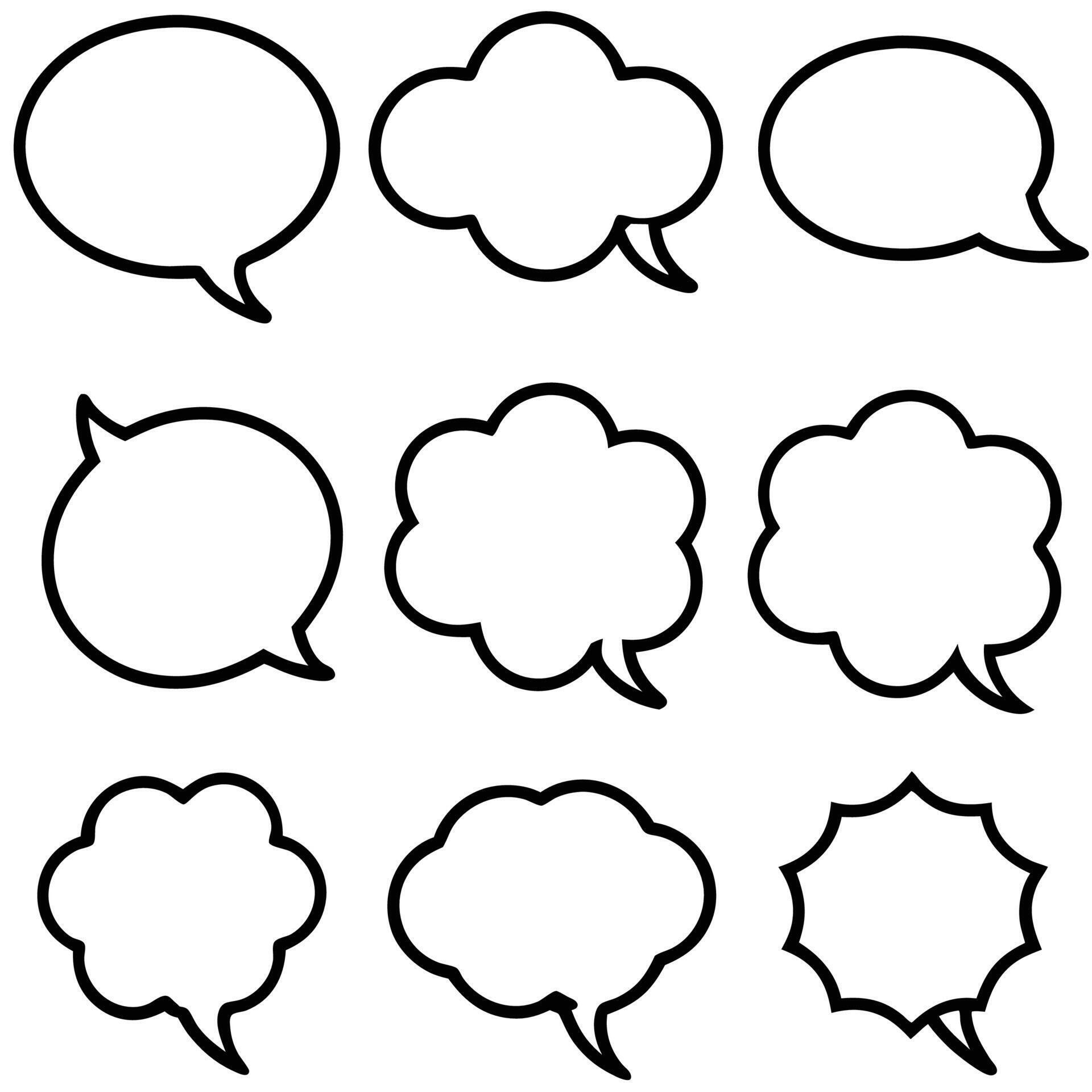 speech bubbles shapes white background 55707470 Vector Art at Vecteezy