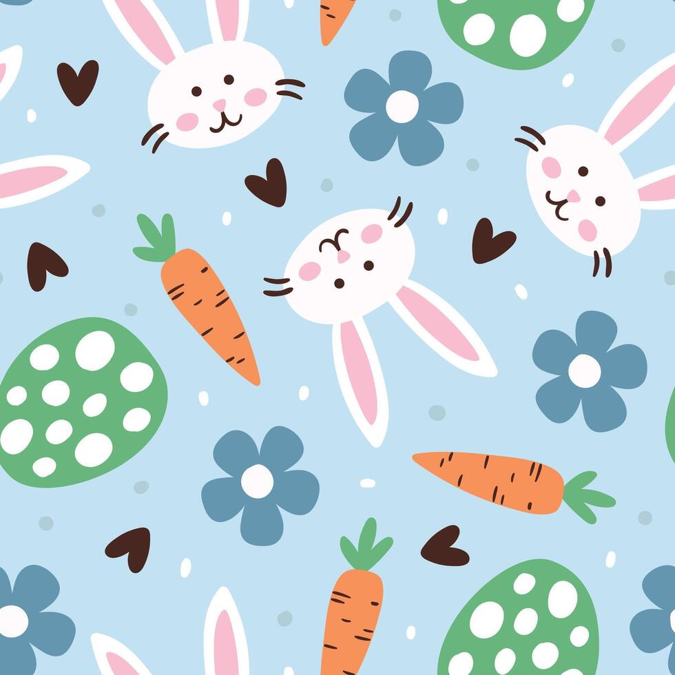 Easter Bunny Pattern Spring Easter Background 55708959 Vector Art at ...