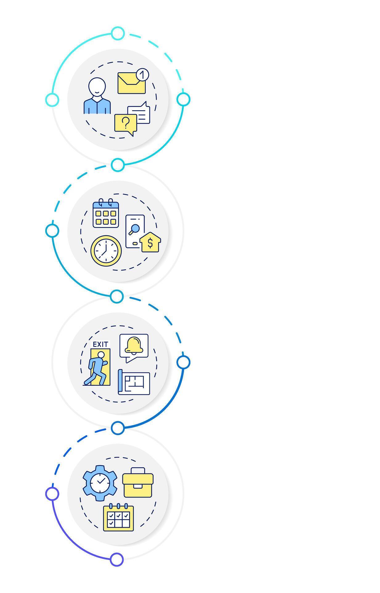 VMS software features infographic design template. Employees safety ...