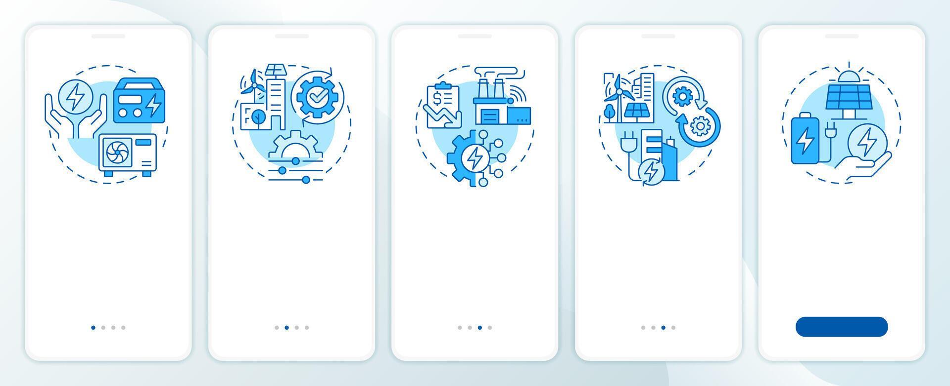 Ems Types Blue Onboarding Mobile App Screen Consumption Control Walkthrough 5 Steps Editable