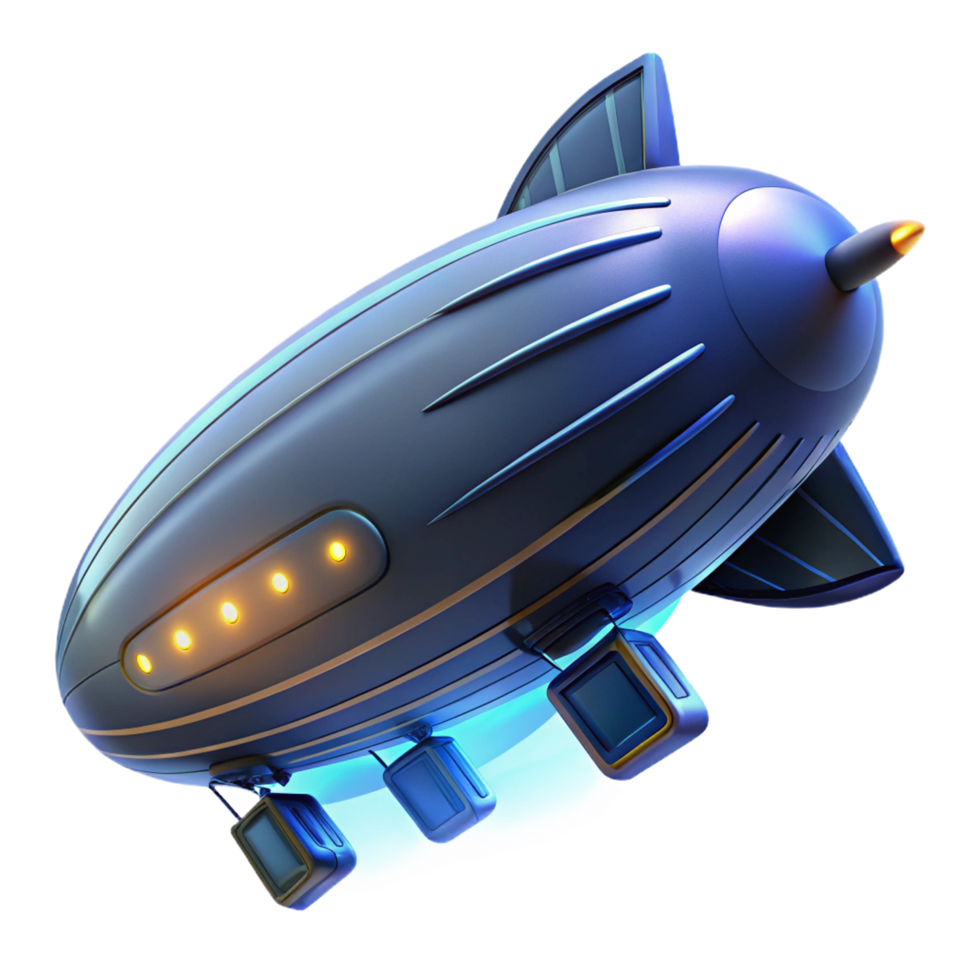 Futuristic Airship Design In A Visionary Three Dimensional Render 55717657 Png