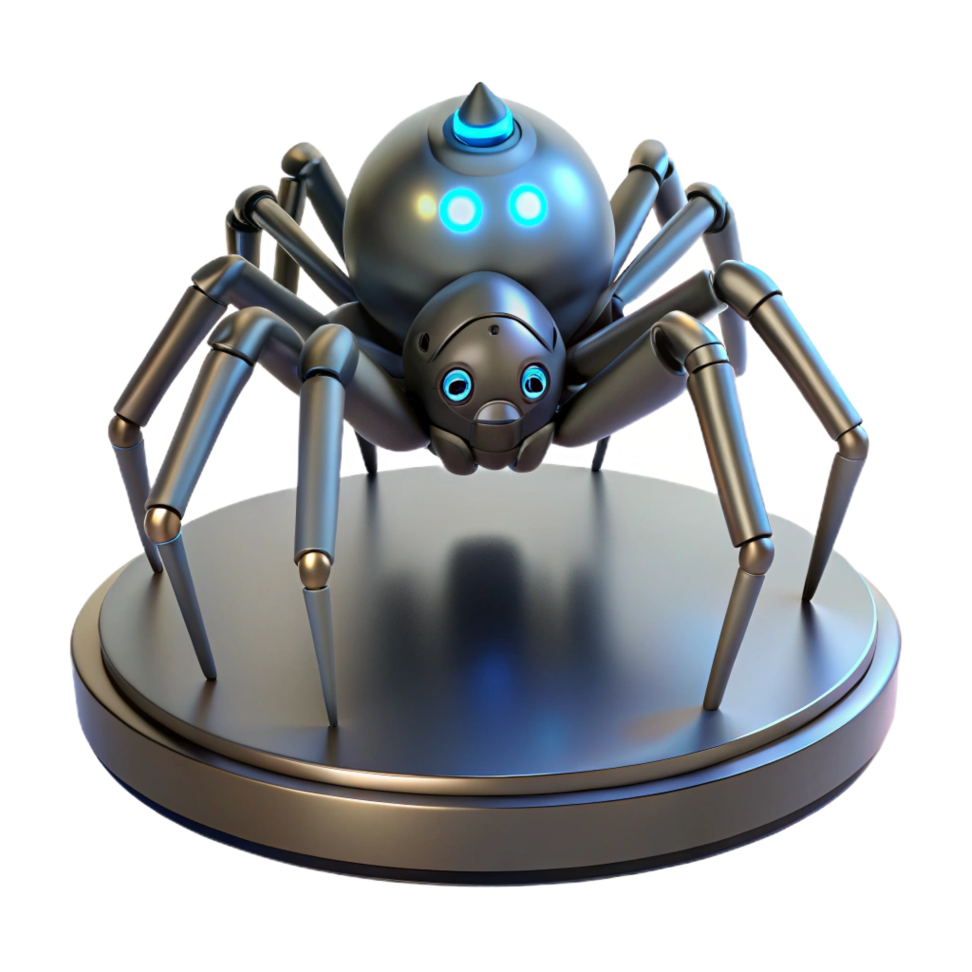 Innovative Futuristic Robot Spider Crawling Through a High-Tech Three Dimensional Environment ...