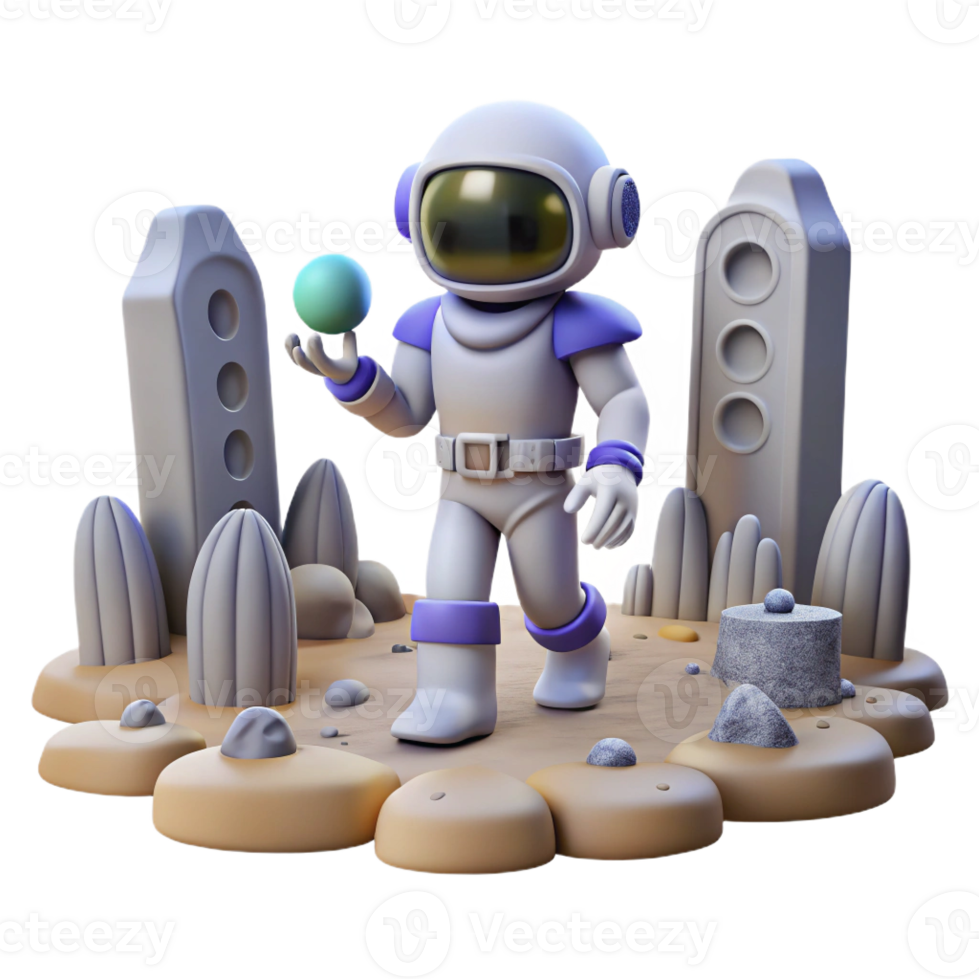 Astronaut On Alien Planet A Dynamic Depiction Of An Astronaut Navigating A World Of Alien