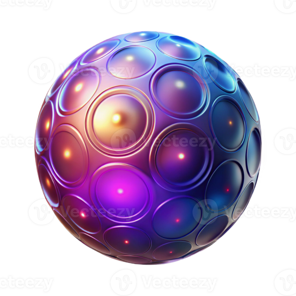 Abstract Sphere With Circular Patterns A Conceptual Artwork Featuring An Abstract Sphere With