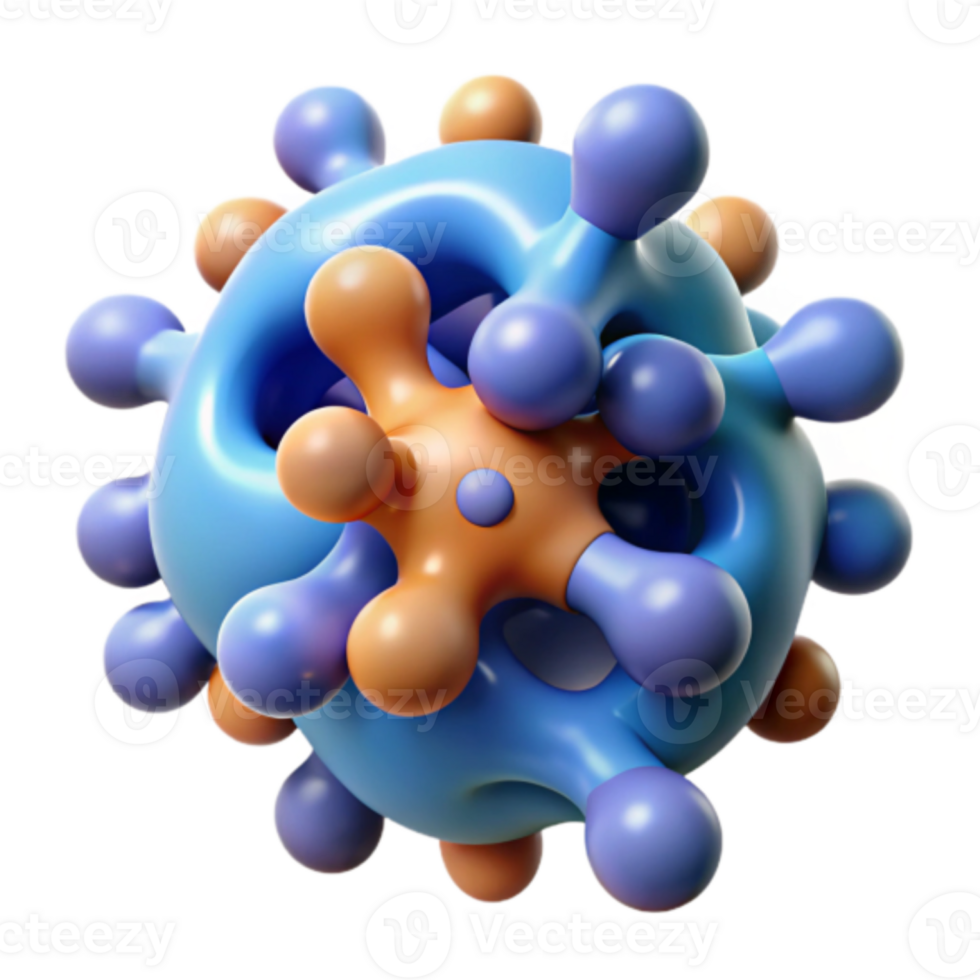 Abstract 3d Render Of Interconnected Spheres Molecular Structure