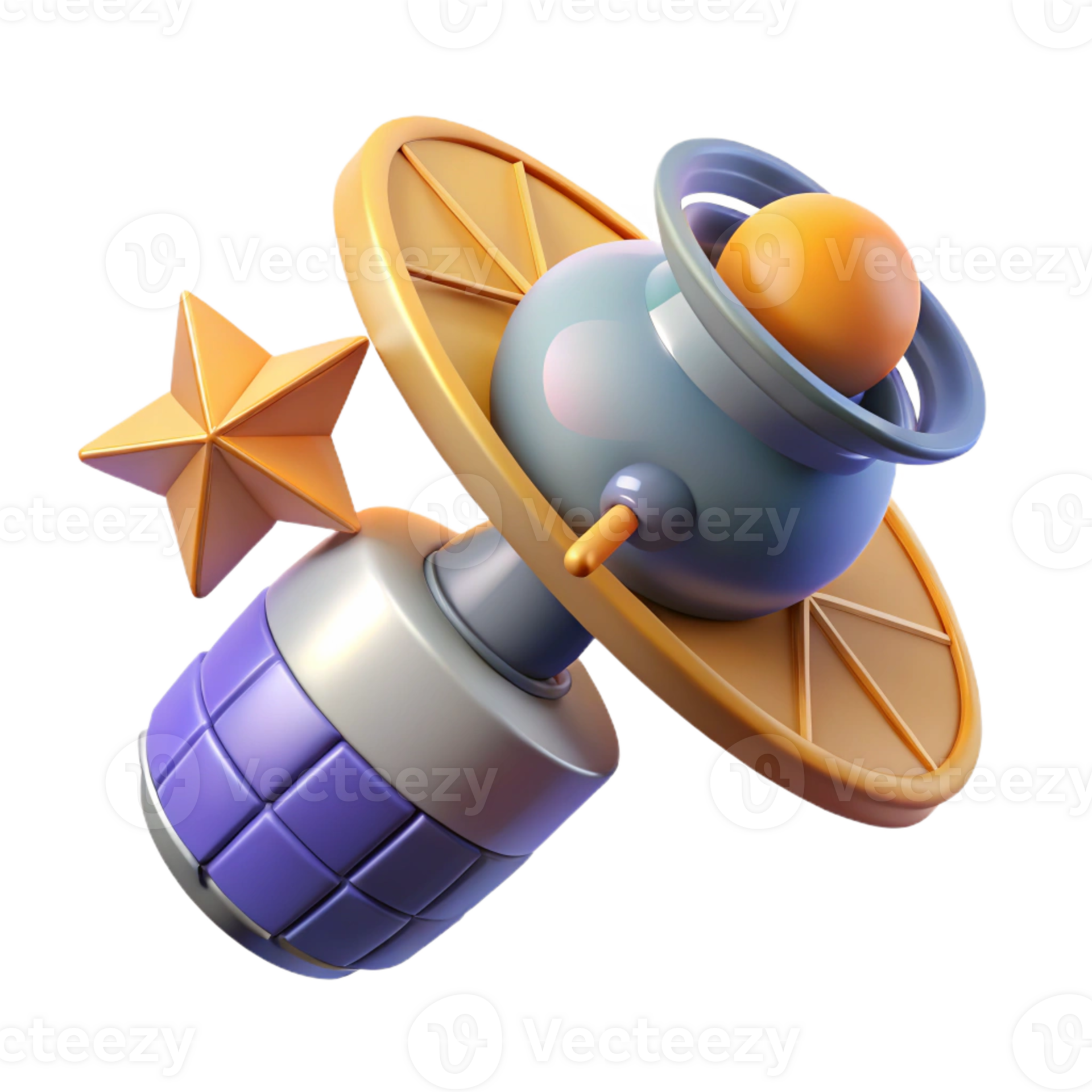 Spacecraft Satellite 3d Render A Dynamic Depiction Of A Satellite Navigating Space Captured In