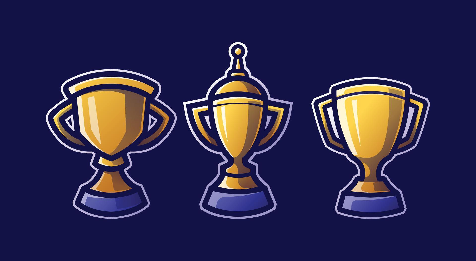 Colored Illustration Set of Sport Trophies 55731449 Vector Art at Vecteezy