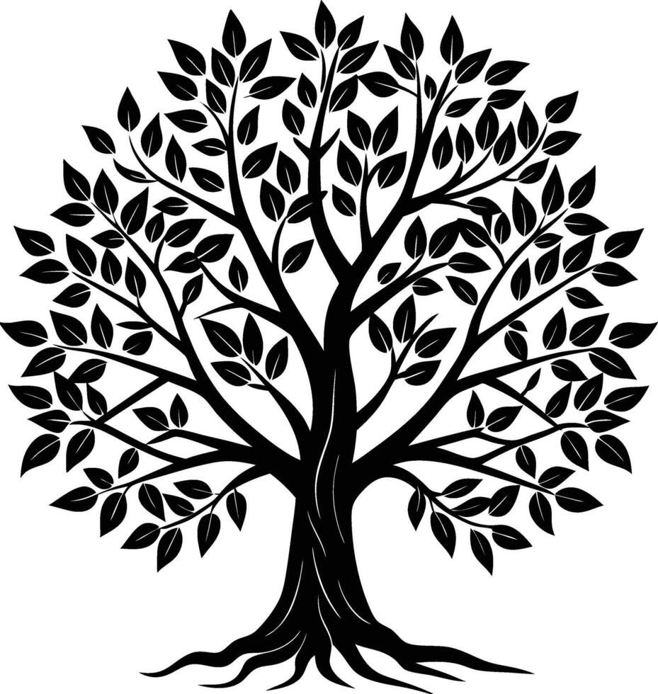 Tree silhouette art illustration 55733032 Vector Art at Vecteezy