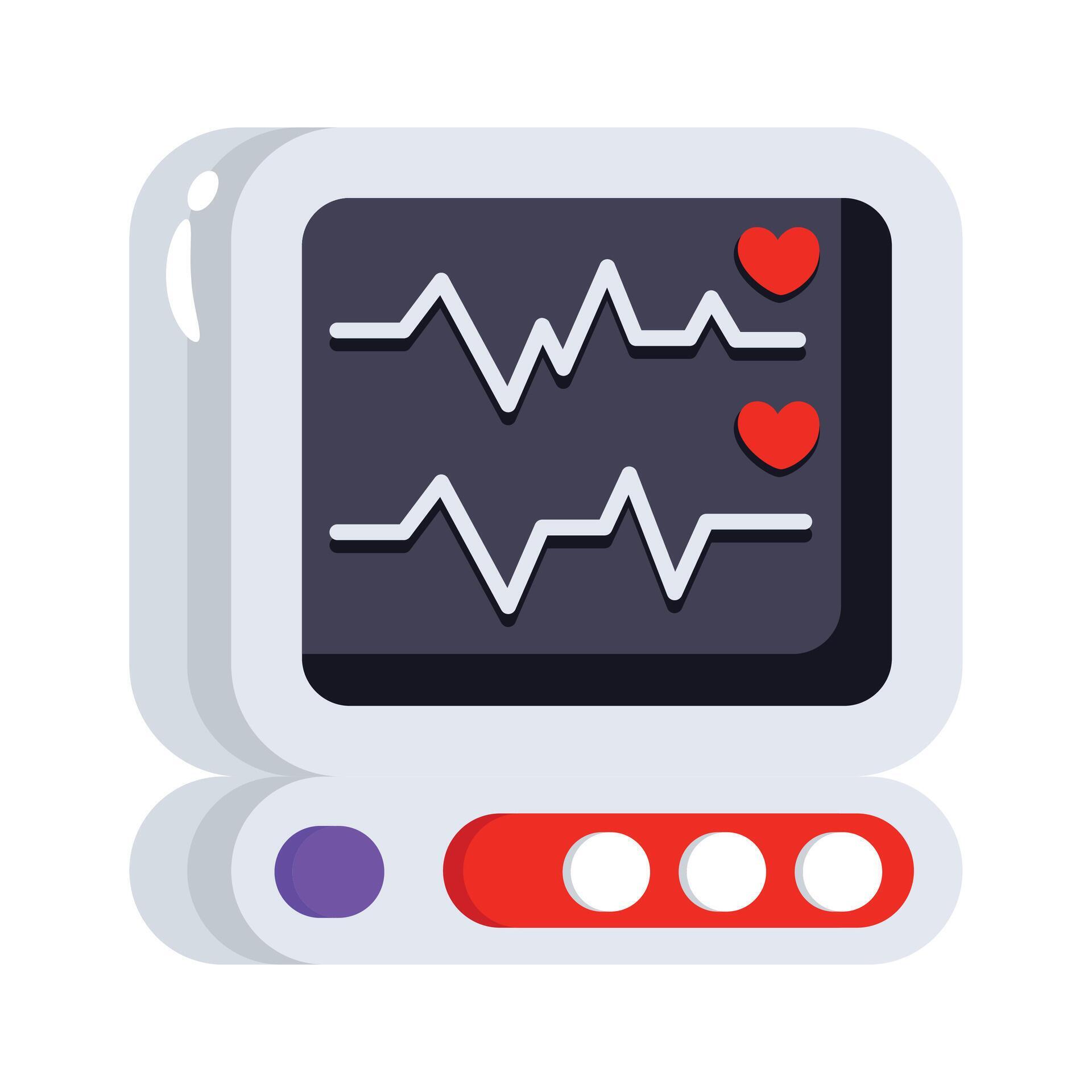 An ECG machine displaying heart rate for medical diagnostics 55733869 Vector Art at Vecteezy