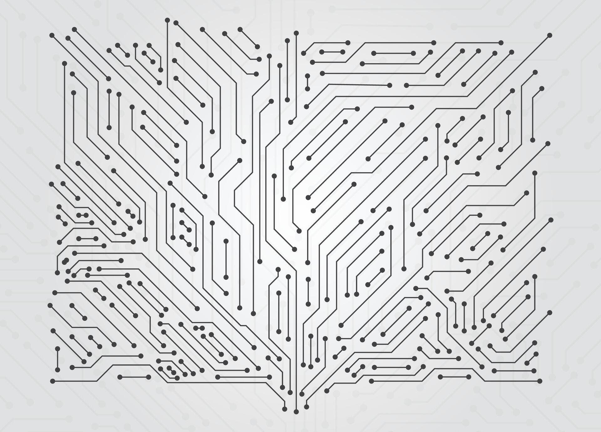 High Tech Technology Circuit Board Geometric Pattern Abstract Digital