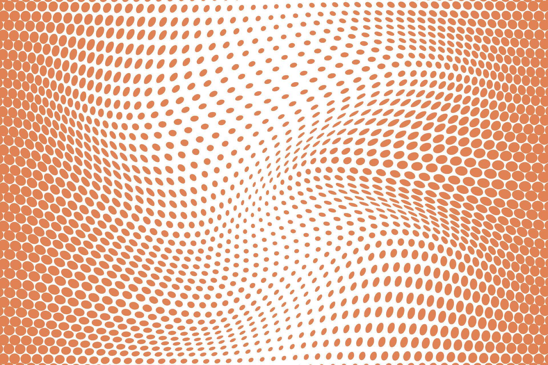 Simple Abstract Dark Orange Color Creative Geometric Dot Halftone Wavy