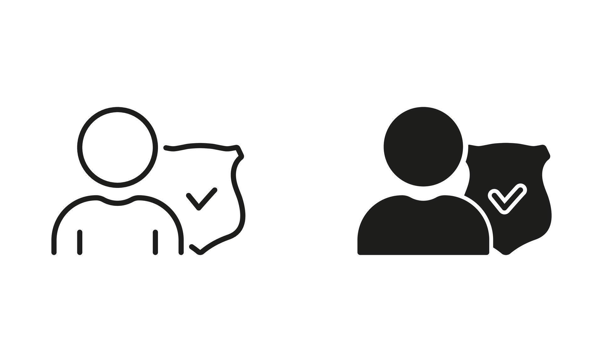 Safety In Business Symbol Secure Authentication Human Data Protection