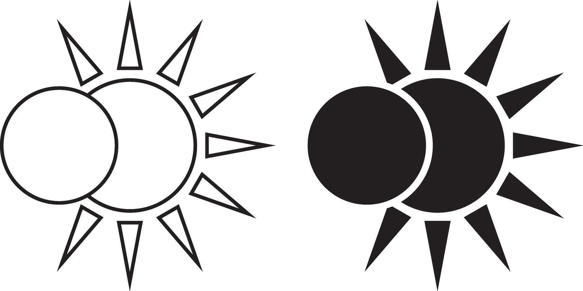 outline silhouette eclipse icon set 55746729 Vector Art at Vecteezy