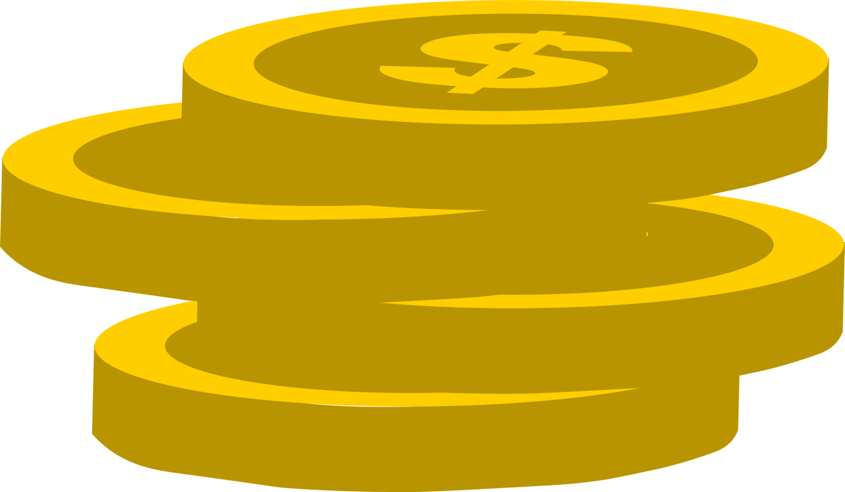 Gold coins clip art 55749680 PNG