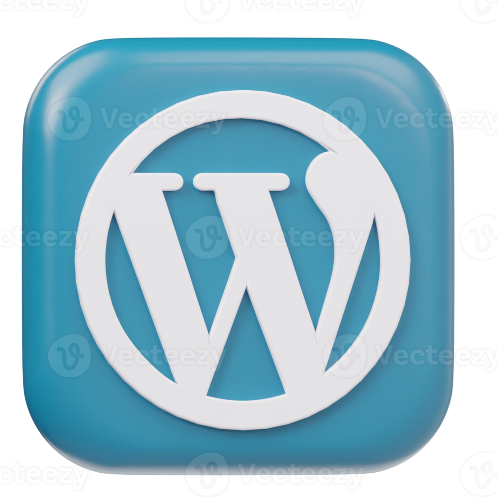 Wordpress icon 3d 55757246 PNG