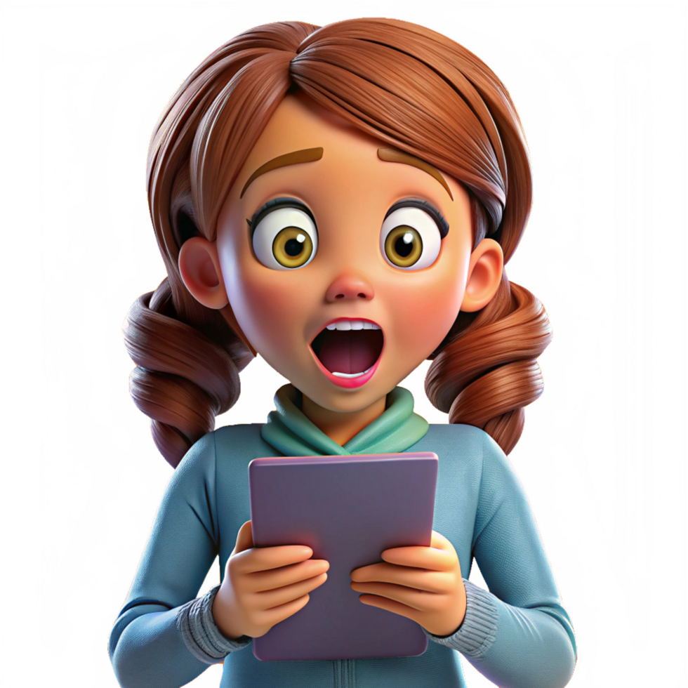 Shocked and Surprised Girl Cartoon Character with Transparent ... Shocked and Surprised Girl Cartoon Character with Transparent ...