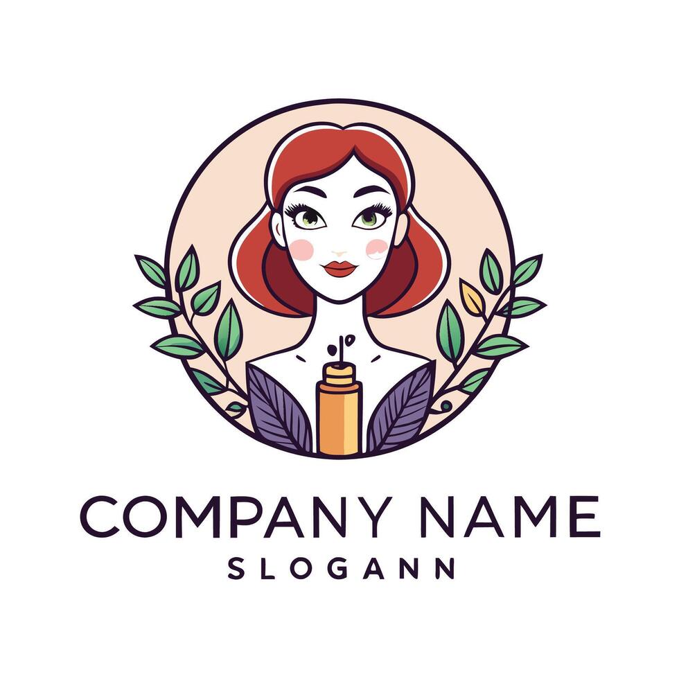 beauty salon logo template background beautiful 55762491 Vector Art at Vecteezy