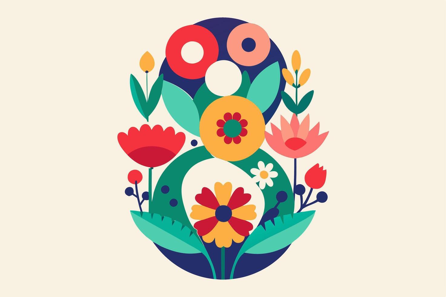 Abstract Flower Composition Vector Art Icons And Graphics For Free Download
