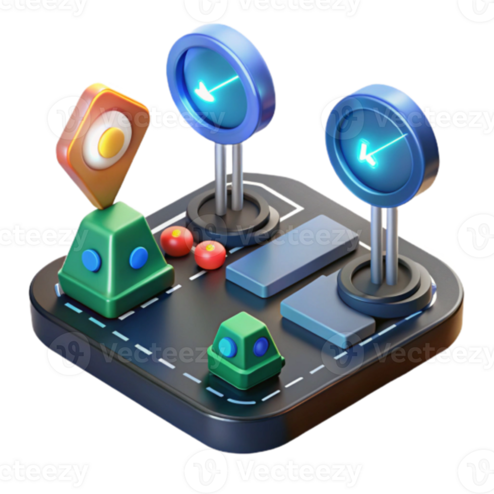 Render Of Abstract Navigation System Interface 55776740 Png
