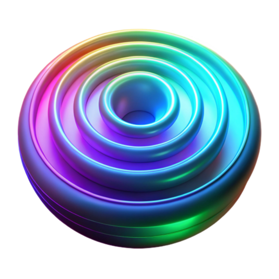 Abstract 3d Rainbow Concentric Circles Background Image 55777621 Png