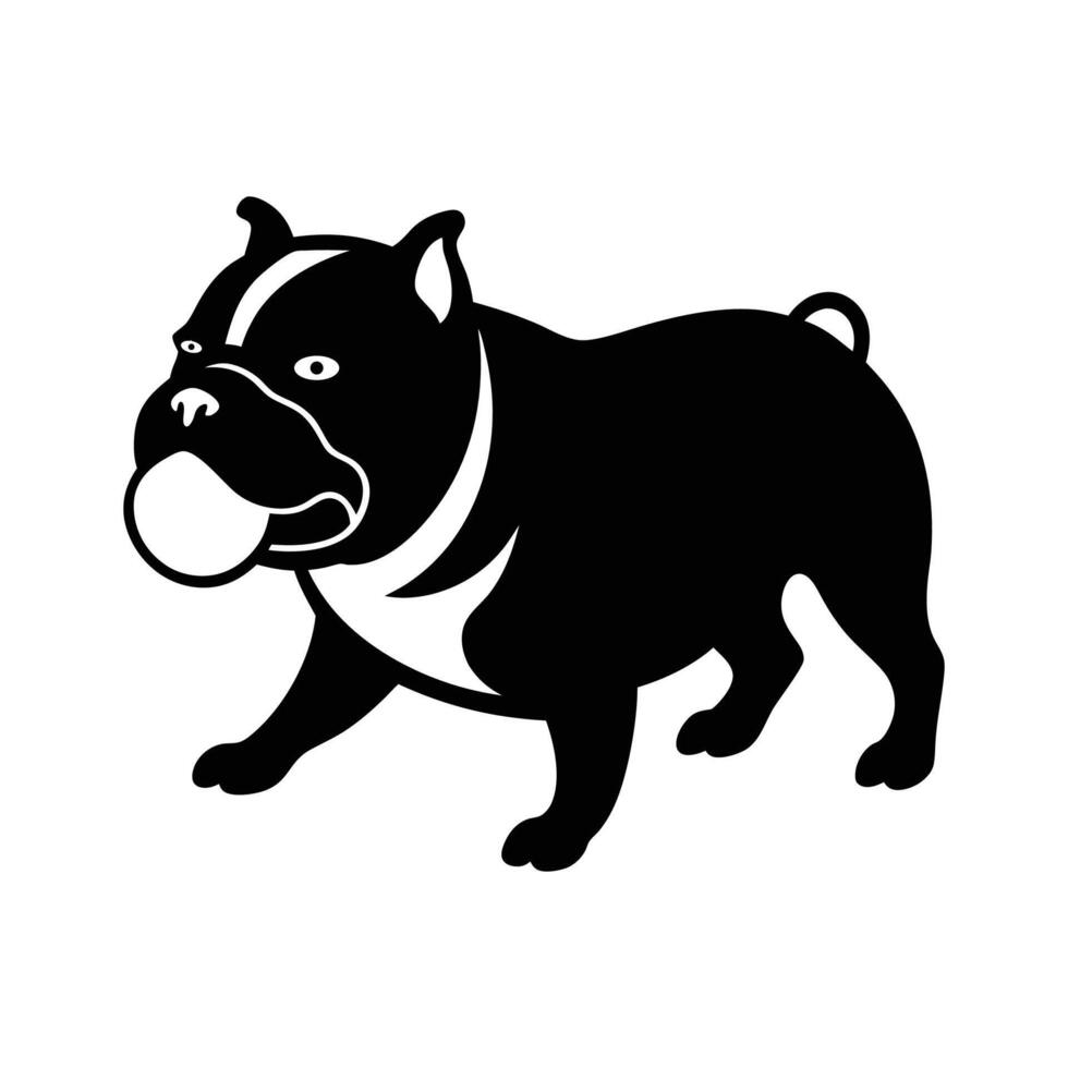 Silhouette of Bulldog Fetching Tennis Ball in Motion 55783413 Vector ... Silhouette of Bulldog Fetching Tennis Ball in Motion 55783413 Vector ...
