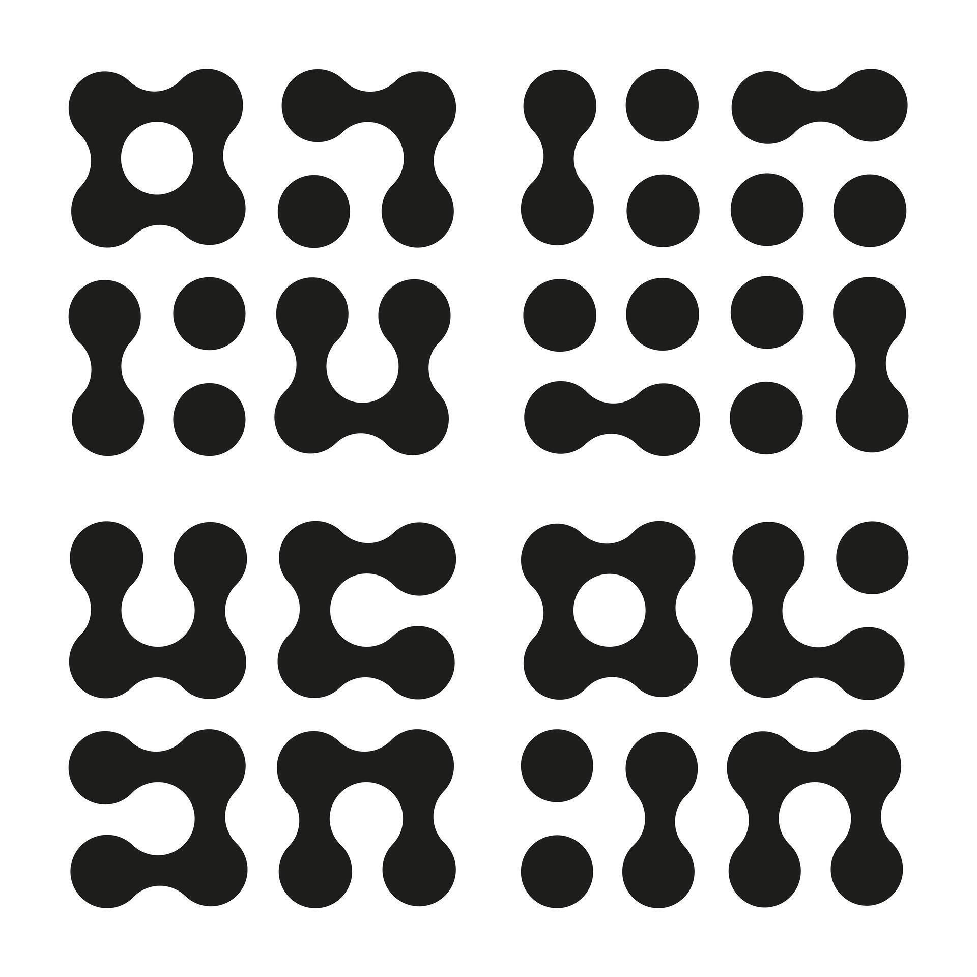 Metaball icons. Connected dots symbols set isolated on a white background. Abstract circles ...